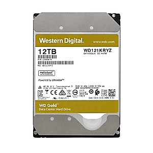 Western Digital 18TB WD Gold Enterprise Class Internal Hard Drive - 7200 RPM Class, SATA 6 Gb/s, 512 MB Cache, 3.5" - WD181KRYZ