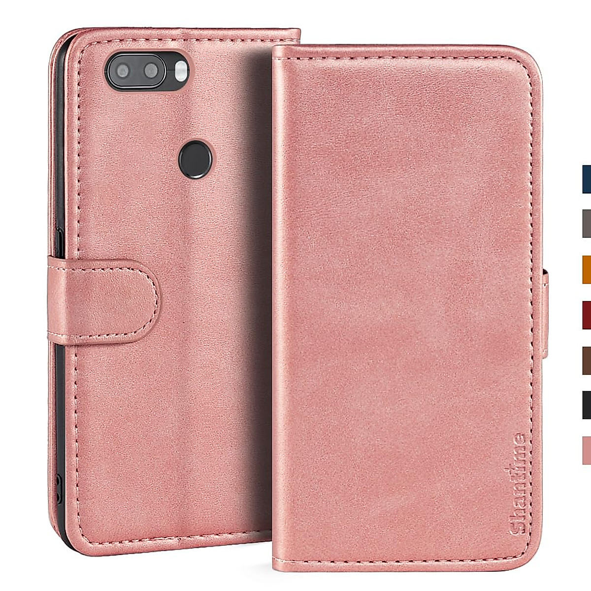 for Gigaset GS370 Case, Leather Wallet Case with Cash & Card Slots Soft TPU Back Cover Magnet Flip Case for Gigaset GS370 Plus (5.7”)