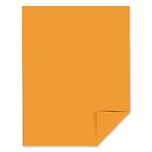 Neenah Astrobrights Color Paper, 8.5” x 11”, 24 lb/89 gsm, Cosmic Orange, 500 Sheets (22651)
