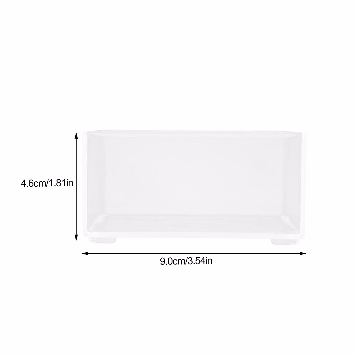 HEMOTON Tea Bag Bin Storage Organizer for Kitchen Tea Bag Organizer Desktop Acrylic Box Storage Transparent Coffee Bag Holder Sundries Box Sugar Packet Holder for Countertops Pantries, S