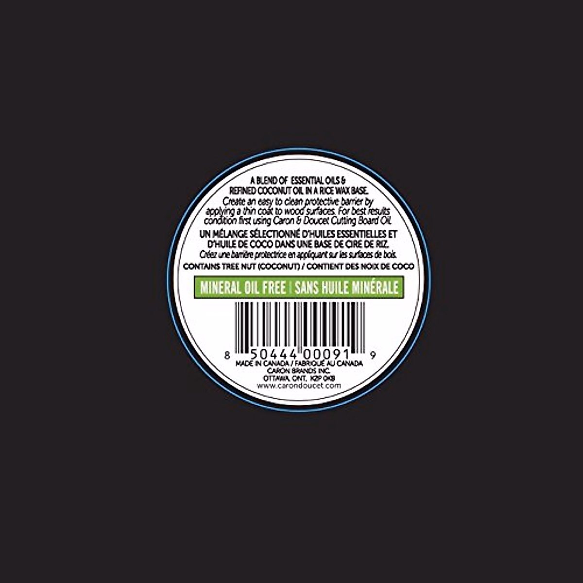 Caron & Doucet - Cutting Board & Butcher Block Conditioning Oil & Wood Finishing Wax Bundle | 100% Plant-Based & Vegan, Best for Wood & Bamboo Conditioning & Sealing | Does NOT Contain Mineral Oil!