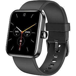 TOZO S2 40mm Mini Smart Watch Alexa Built-in Fitness Tracker with Heart Rate, Blood Oxygen and Sleep Monitor 5ATM Waterproof HD Color Touchscreen for Men Women Compatible with iPhone&Android Black