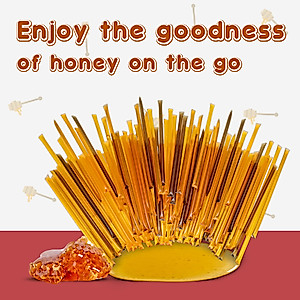 Honey Sticks Flavored (Pack of 50) - Raw Honey Straw Variety Pack for Tea, Coffee & Healthy Snack for Kids & Adults - Single Serve Pure American Honey Sticks by Bee Silly Honey
