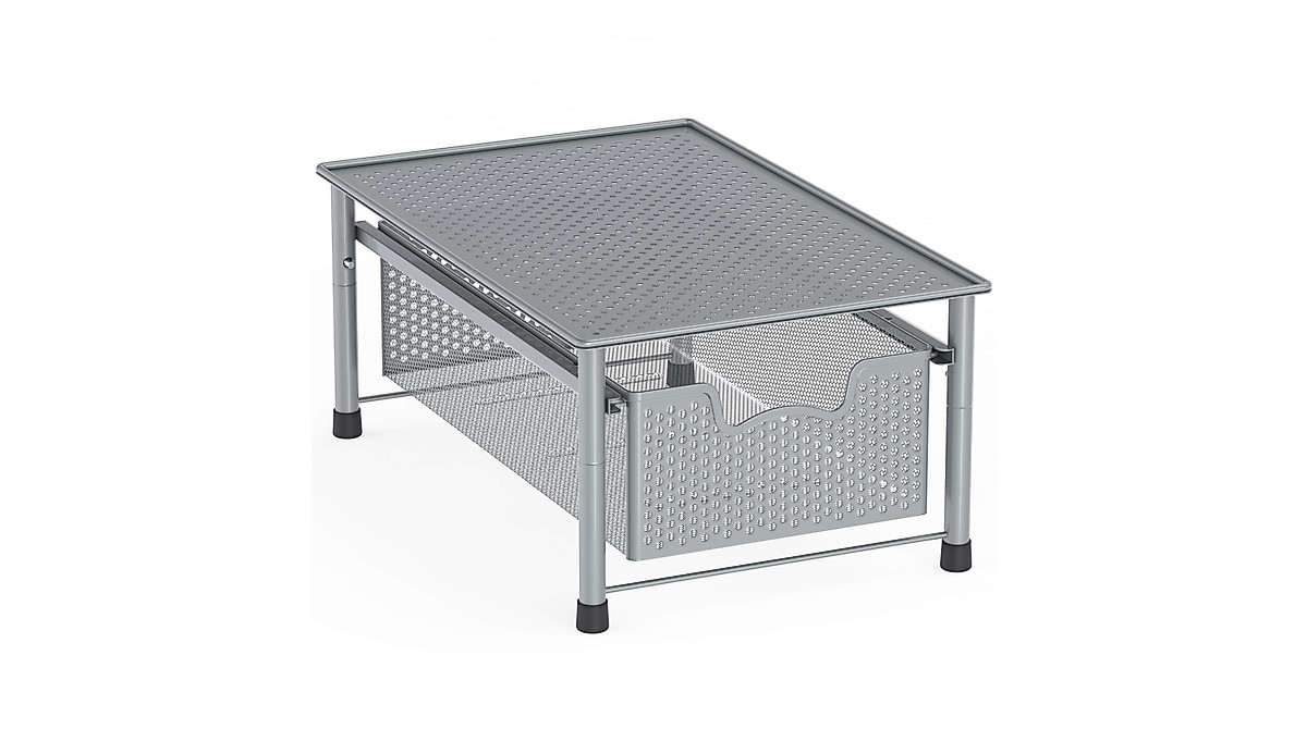 Simple Houseware Silver Stackable Cabinet Organizer | Easy & Efficient