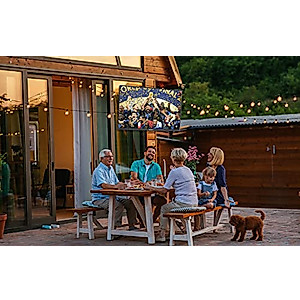 SYLVOX 55 inch Outdoor TV, 2000 nits Full Sun Outdoor Smart TV, 4K UHD Outside Television IP55 Weatherproof, Auto Brightness, ATSC & NTSC Tuner, Support Bluetooth & 2.4G WiFi, for Outside, Backyard