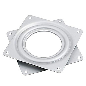Dailydanny Heavy Duty Square Lazy Susan Turntable Bearings Rotating Bearing Plate (4 inch, Silver)