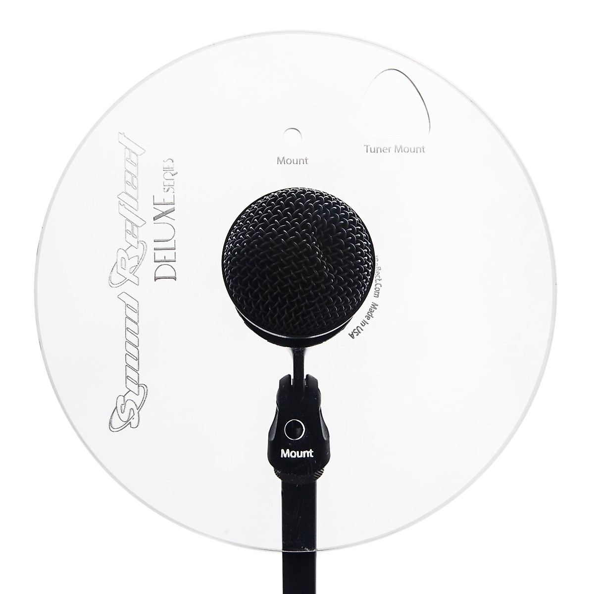 Sound Reflect - Deluxe Series Sound Shield for XLR Mics - Plexiglass - Sound Deflector for Trumpet, Trombone and Saxophone - For Home Practice, Live Performance, Studio (9" Diameter)