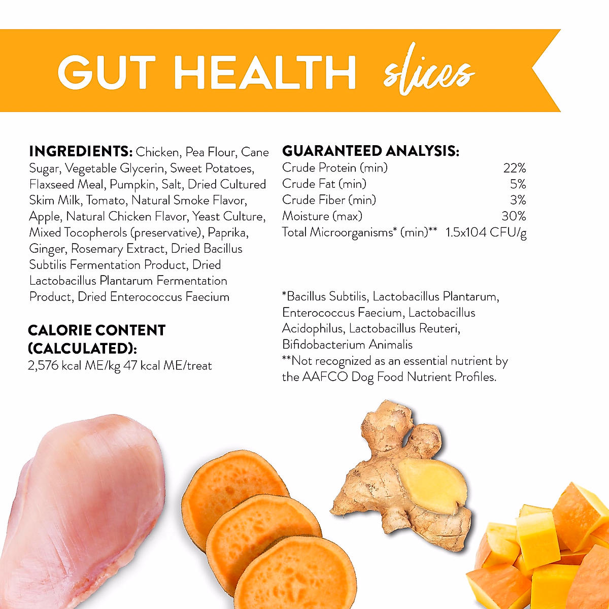 Dogswell Gut Health Slices Functional Dog Treats, Chicken 8 oz. Bag