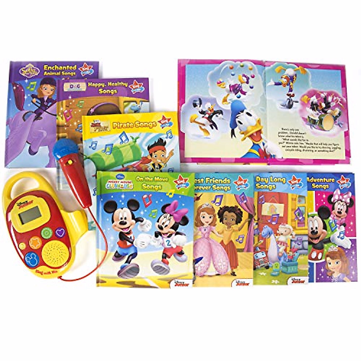 Disney Junior Mickey, Minnie, and More! - Sing with Me Sing-Along Music Player and 8-Book Library - PI Kids