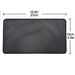10.6 x 5.9 Inch Car Dashboard Anti Slide Mats Adhesive Pads for Cell Phone, Electronic Devices, Keys, Sunglasses, etc, 1 Pcs