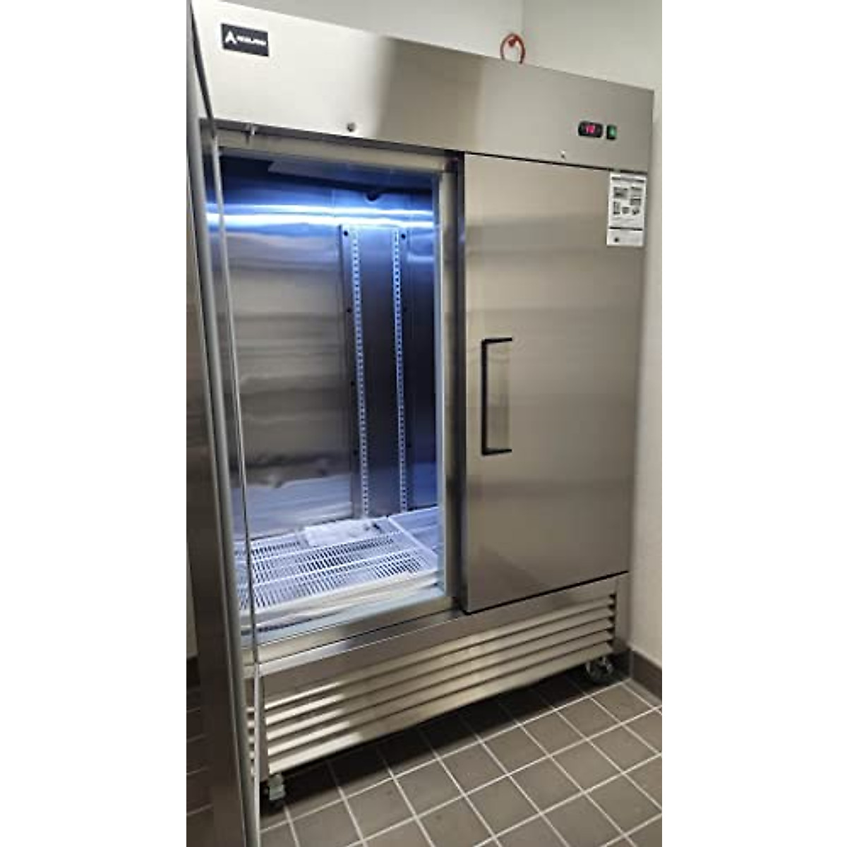 Aceland ETL Certified Commercial Freezer 2 door Stainless Steel Reach in Solid door Upright Fan Cooling Cooler for Restuarant,Bar,Shop,Residential 49 Cu.ft (Commercial Kitchen Equipment)