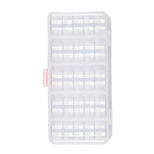 Craft County Clear Organizer Box with 5 Sets of Five Stackable Jars with Lid – 31 Pieces – Great for Diamond Art, Beads, Findings, Saving Space, and More!