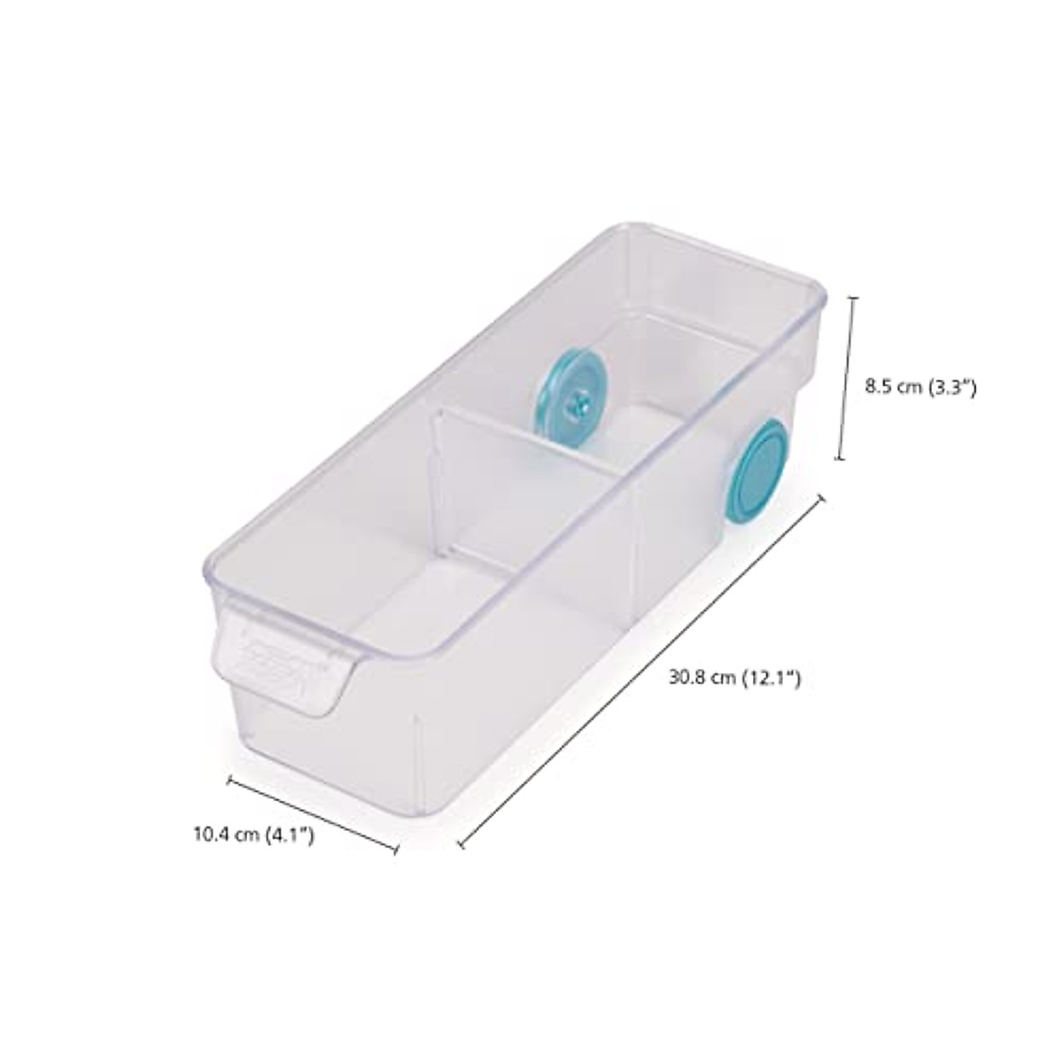 Joseph Joseph FridgeStore Compact Fridge Storage Bin, Small, Clear/Blue