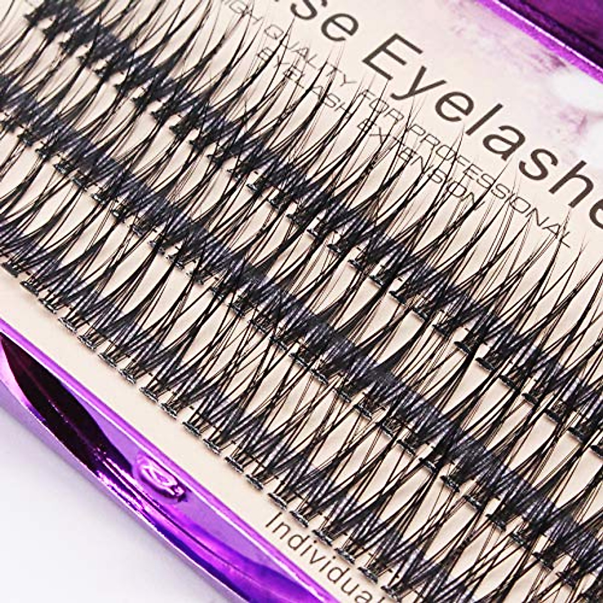 Bodermincer 120pcs 0.10mm Thickness Handmade Fish Tail False Lahses Thick Natural Long Black Individual False Eyelashes Fake Eye Lashes Extensions Makeup Tool (12mm)