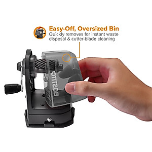 Bostitch Office Multi-Mount Manual Pencil Sharpener, Vacuum Mount or Screw Mount, Black (MPS2-BLK)