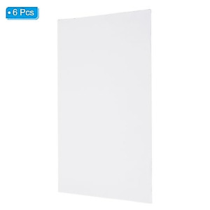 PATIKIL Paint Canvases for Painting, 6 Pack 12x10 Inch Square Wood Frame Stretched Blank Art Canvas Board Panels for Acrylic, Oil, Tempera Painting, White