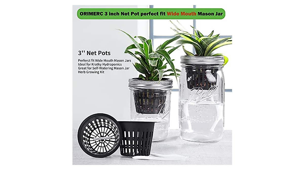 3 Inch Self-Watering Net Cup Pots for Hydroponics