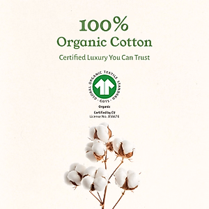 California Design Den 100% Organic Cotton Sheets Full Size Bed Set - Crisp Percale, Deep Pocket Cooling Sheets, GOTS Certified, Soft, Breathable and Durable Bedding Set - White