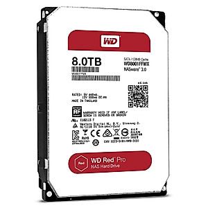WD Red Pro 8TB 3.5-Inch SATA III 7200rpm 128MB Cache NAS Internal Hard Drive (WD8001FFWX)