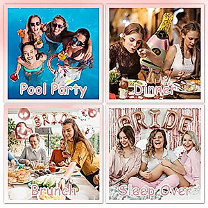 PARTY SPOT! 131 PCS Rose Gold Bachelorette Party Decorations Kit for Girls Women, Bridal Shower Decorations Set, Balloons, Plates Cups Straws for Guests