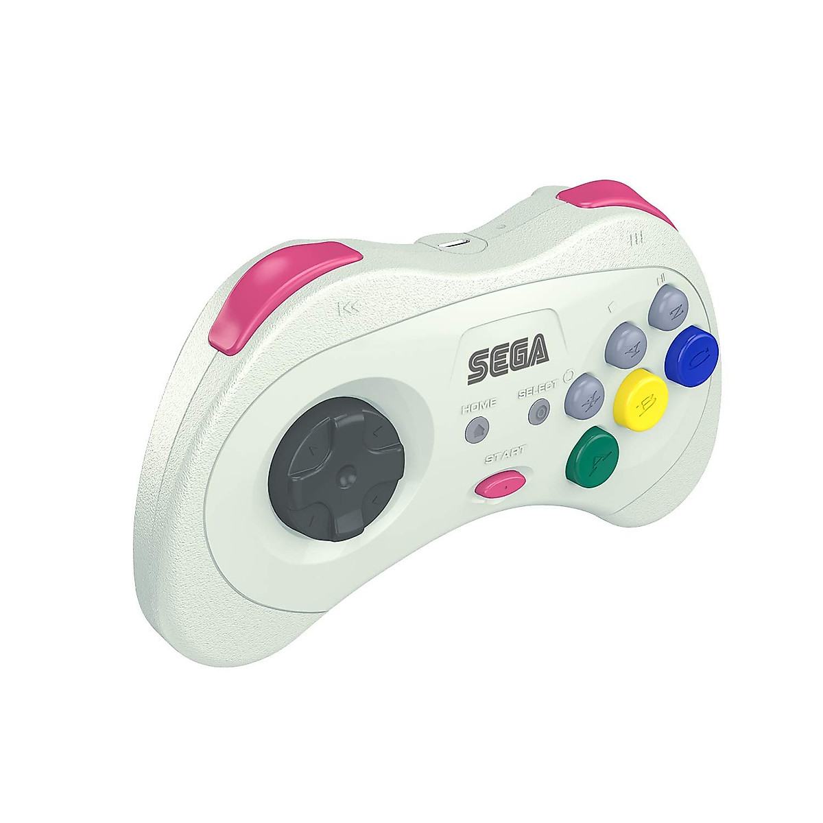 Retro-Bit Official Sega Saturn 2.4 GHz Wireless Controller for Sega Saturn, Sega Genesis Mini, Switch, PS3, PC, Mac - Includes 2 Receivers & Storage Case (White)