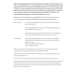 STO N SHO Front License Plate Bracket Compatible with 2018-2023 Ford Mustang GT/EcoBoost without Performance Pack(SNS135)