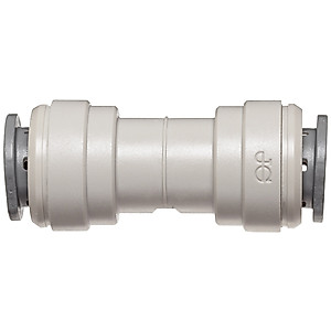 John Guest Acetal Copolymer Tube Fitting, Union Straight Connector, 1/4" Tube OD (Pack of 10)