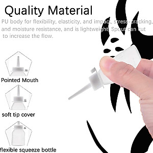 Utoolmart 3pcs Squeeze Bottle 50ml Plastic Glue Oil Bottle Wash Bottles for DIY Label Tattoo