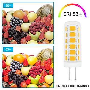 TZHILAN G4 LED Light Bulb 120V Dimmable, Brighter with Glass Cover, 2.5W Bi Pin Base Mini Lamp Warm White 3000k Equivalent 25W Halogen Bulb Replacement Pack of 5