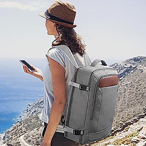 CLUCI Travel Backpack for Women Men,Carry on Backpack Flight Approved with 3 Packing Cubes, Luggage Suitcase Hiking Backpack Water Resistant Rucksack Casual Daypack Traveling Essentials Grey