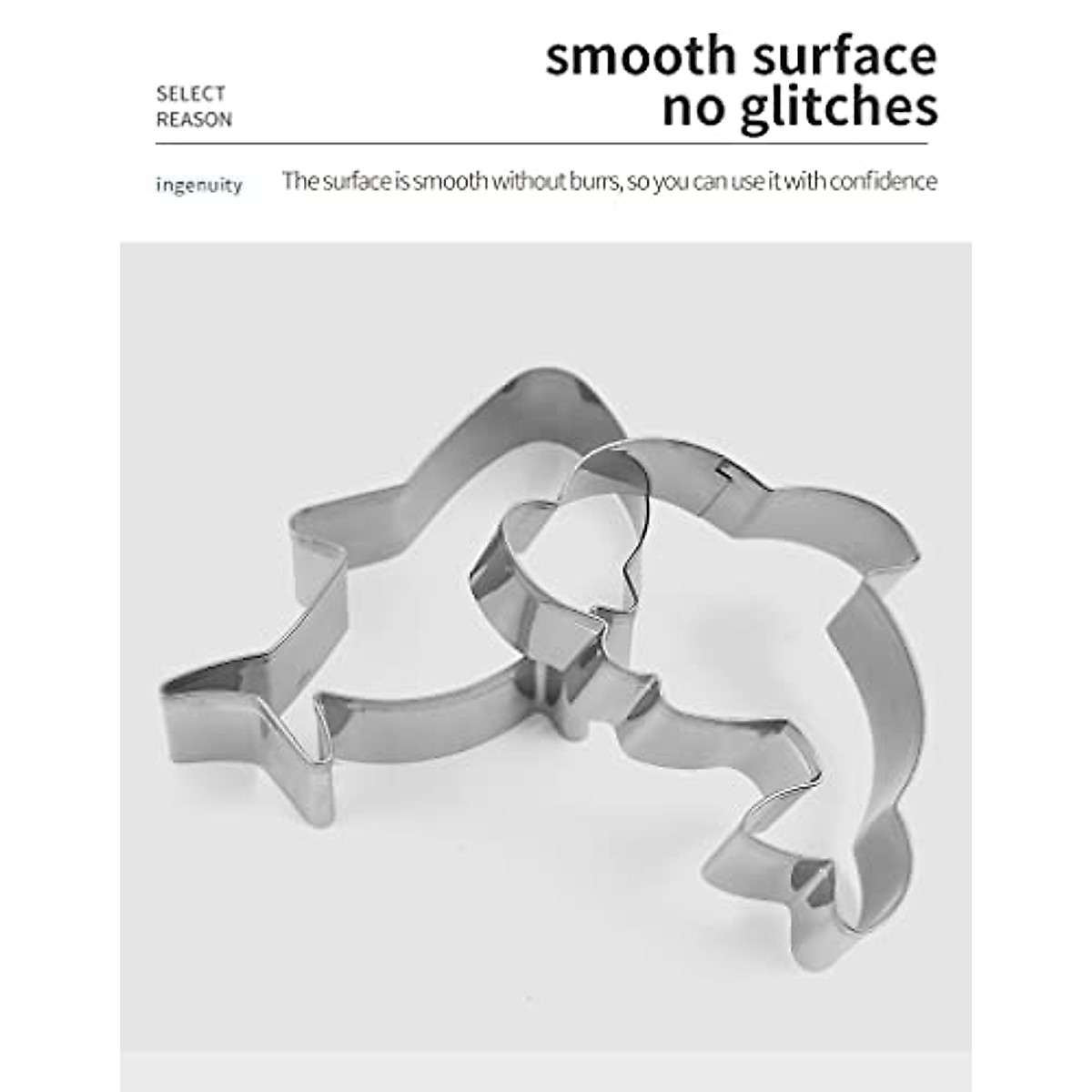 Ocean Creatures Cookie Cutters Set of 12, Metal Under the Sea Cookie Cutter Molds for Baking Dolphin,Clownfish,Octopus,Seahorse,Starfish,Jellyfish,Seashell,Shark Shaped Sandwich Fondant Biscuit Molds