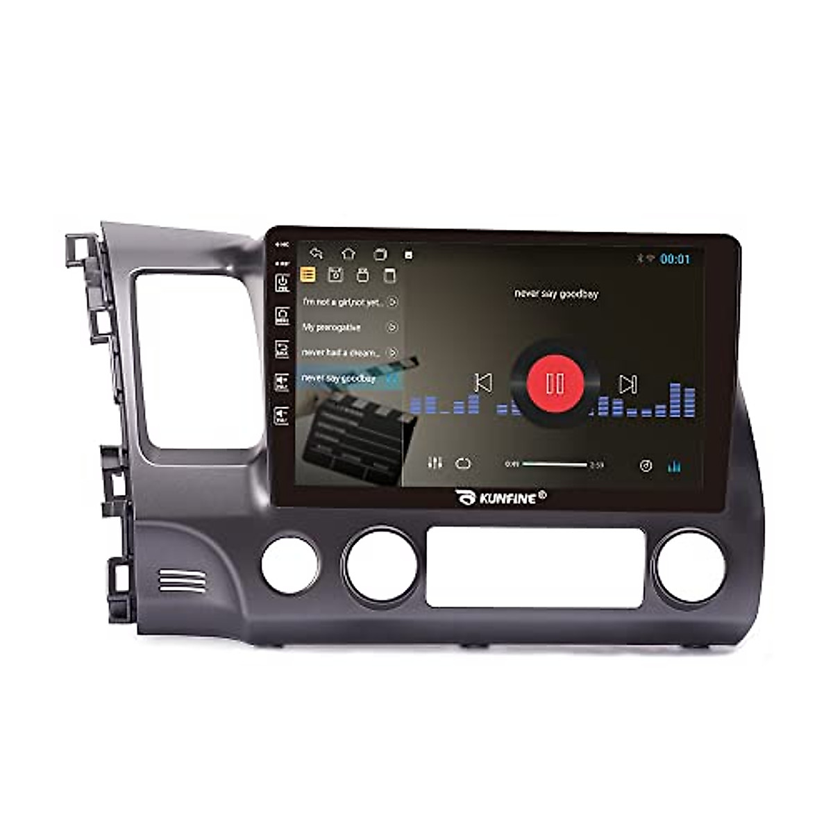 KUNFINE Android Radio CarPlay &Android Auto Autoradio Car Navigation Stereo Multimedia Player GPS Touchscreen RDS DSP BT WiFi Headunit Replacement for Honda Civic 2004-2011, if Applicable