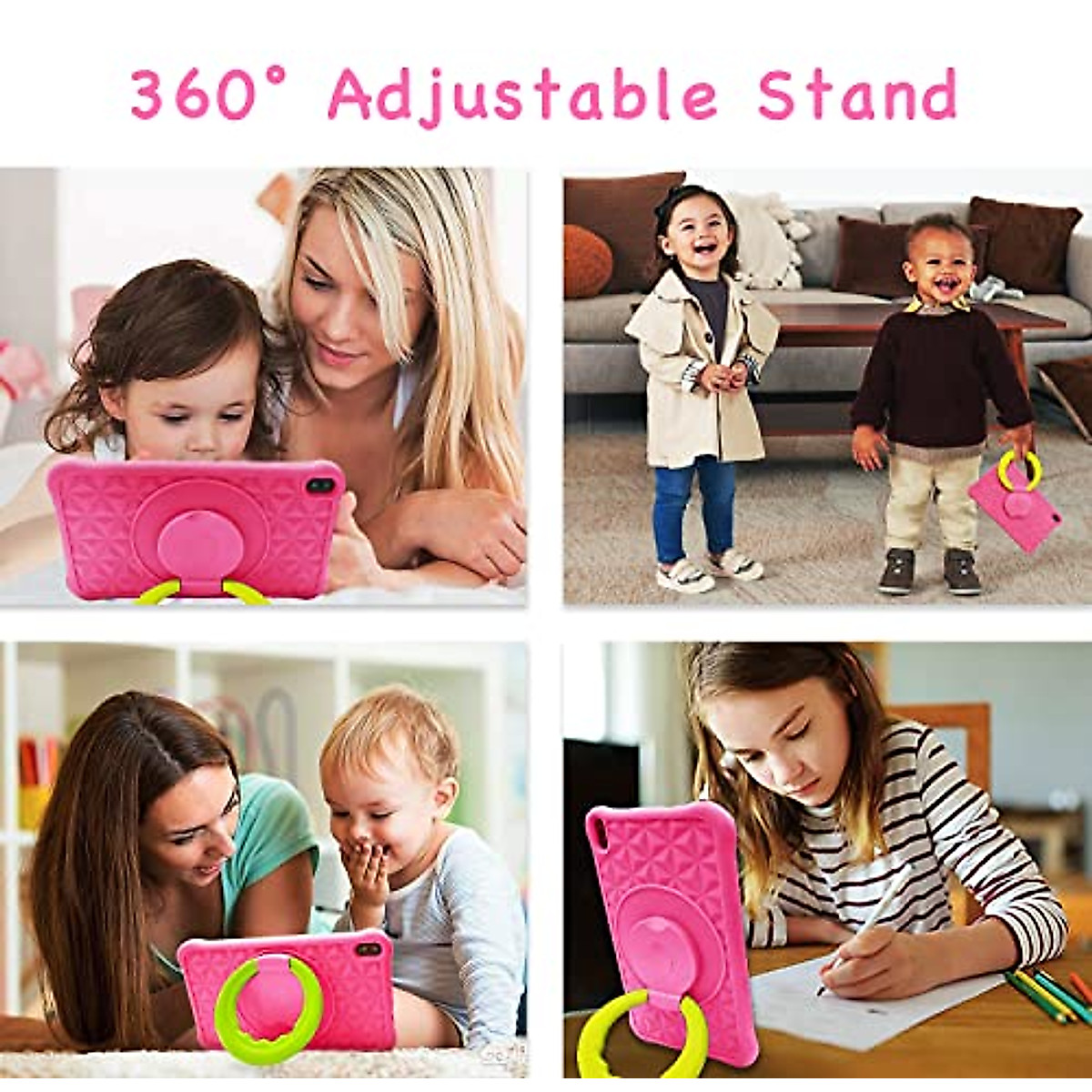 ARKNIKKO Kids Tablet,Tablet for Kids 7” HD - WiFi Dual Camera 32GB ROM Android 10, IPS HD Touch Screen, KIDOZ Pre-Installed, Parental Control Mode, 360°Adjustable Bracket, Kid-Proof Case