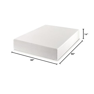 Best Price Mattress 14" Signature Green Tea Memory Foam Mattress, Queen, White