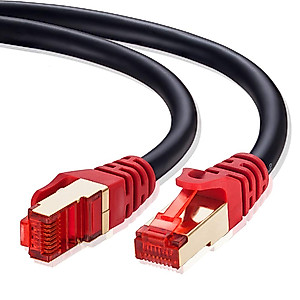 Outdoor Cat 7 Ethernet Cable 200 ft，Neekeons26AWG Heavy-Duty Cat7 Networking Cord Patch Cable RJ45 10 Gigabit 600Mhz LAN Wire Cable STP Waterproof Direct Burial Ethernet Cable (60M(200Feet))