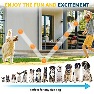 3.5” Large Dog Toys Ball, 6 Pack Squeaky Dog Toys, Durable Dog Toys for Aggressive Chewers, Spiky Dog Ball for Clean Teeth and Training, Fetch Toys for Large Dogs, Puppy Chew Toys for Teething