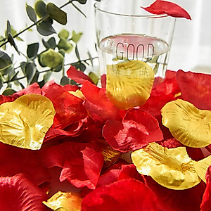 Neo LOONS 1000 Pcs Artificial Silk Rose Petals Decoration Wedding Party Color Gold