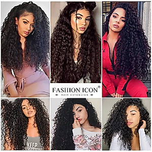 Clip in Hair Extensions Synthetic hair Clip in 140G 7Pcs/Lot Japanese Heat Resistant Fiber Hairpieces Deep Wave/ Body Wave/Straight hair (Deep Wave, Natural Black 1B#)(24 Inch (Pack of 7))