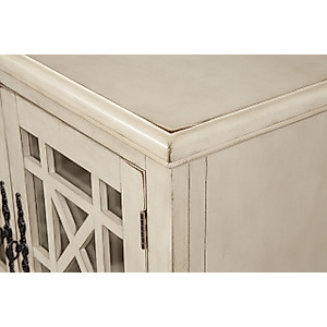 Martin Svensson Home Elegant TV Stand, 38 in x 32 in (W x H), Antique Cream White