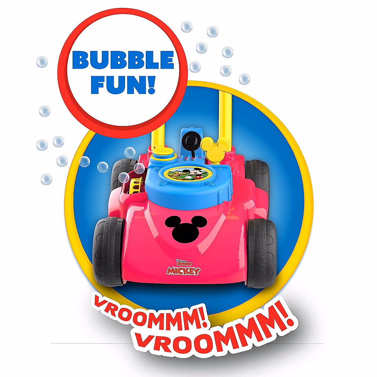 Disney Junior Mickey Mouse Bubble Mower, Pretend Play and Outdoor, Kids Toys for Ages 3 Up, Amazon Exclusive by Just Play