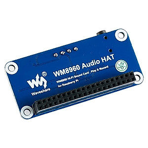 WM8960 Audio HAT Module for Raspberry Pi 4B/3B+/3B/2B/B+/A+/Zero/Zero W/Pi Zero WH,WM8960 Hi-Fi Sound Card HAT Stereo CODEC, Play/Record
