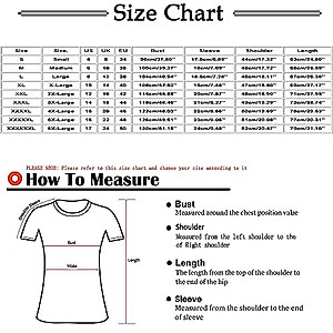 JDHUFEI Women's Crewneck Shirts Summer Plus Size Crewneck Tops Cute Letter Print Short Sleeve Blouse Casual Clothes