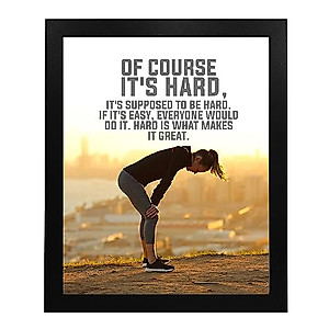 What Makes It Great - Motivational Wall Art, Modern Fitness Wall Decor Exercise Sign Print Is A Perfect Gift for Gym Wall Decor, Studio Wall Decoration. Gift of Motivation! Unframed - 8 x 10"