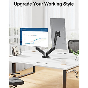 MOUNT PRO Dual Monitor Mount Fits 13 to 32 Inch Computer Screen, Height Adjustable Monitor Stand for 2 Monitors, Gas Spring Monitor Arm Holds up to 17. 6lbs Each, Monitor Desk VESA Mount, Black