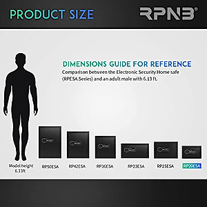 RPNB Deluxe Safe and Lock Box,Money Box,Digital Keypad Safe Box,Steel Alloy Drop Safe, Keypad Lock,Perfect for Home Office Hotel Business Jewelry Gun Cash Use Storage