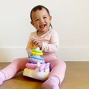 Move2Play, Turtle Ring Stacking Toy, Gift for 1 Year Old Boys & Girls, Baby Toys, 6 to 12 Months, Ages 0-6+, 9, 10, 18+ Months