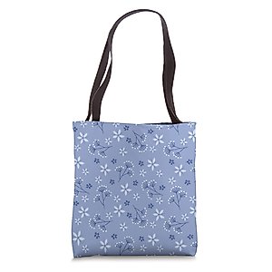Pioneer Country Farm For Woman Vintage Blue Floral Tote Bag