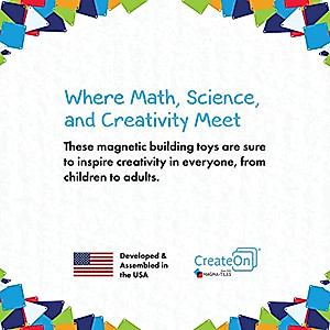 CreateOn Magna-Tiles “Sesame Street” Toys, Magnetic Kids’ Building Toys from “Sesame Street” Books, Colors with Elmo Magnet Tiles, Educational Toys for Ages 3+, 17 Pieces