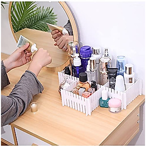 A Set of 6pcs Plastic Drawer Divider Adjustable Drawer Storage Organizer DIY Plastic Grid for Makeup, Home Tidy Closet, Socks, Underwear, Office School Supplies, Kitchen Utensil Tools