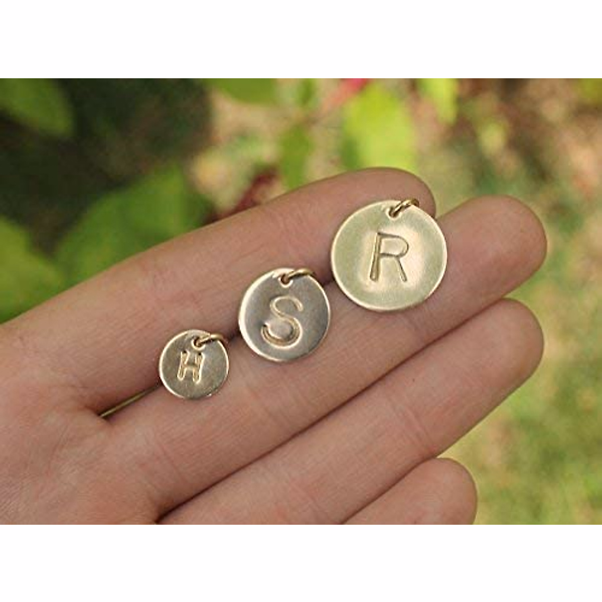 EFYTAL Extra Initial or Symbol, Small 10mm Sterling Silver or Gold Filled Charm, Add Custom Initial to Any Necklace, Tiny Add-On Charms, No Chain Included